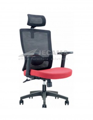 Black Mid Back Mesh Office Chair with Armrest Q5 | Jecams Inc.